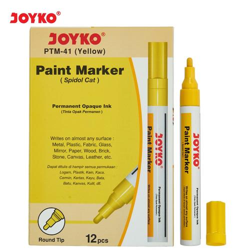 Jual Spidol Paint Permanent Marker Yellow JOYKO PTM41/Spidol Cat Kuning ...