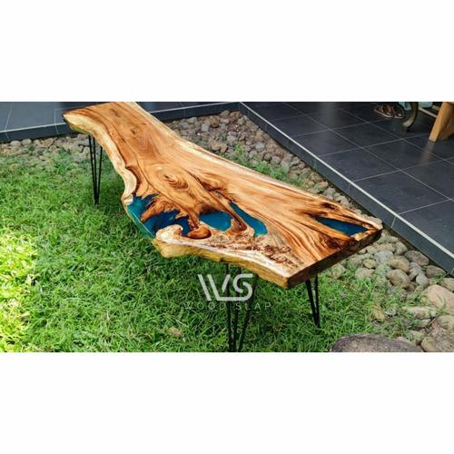Jual Meja resin kayu trembesi alami - Kab. Jepara - WOODSLAP_ | Tokopedia