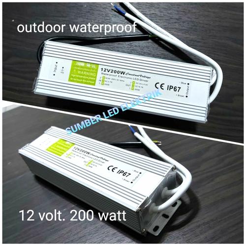 Jual travo power supply outdoor waterproof 12volt 200watt. 200w led ...
