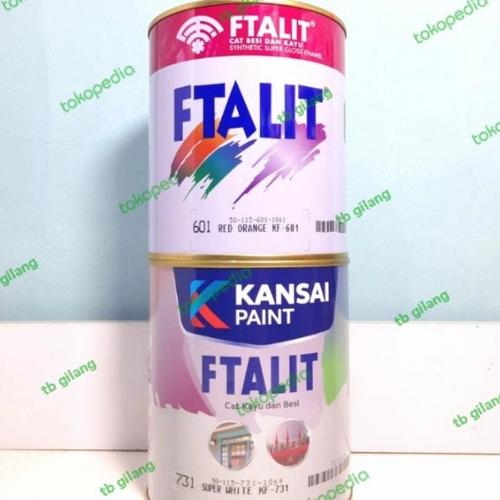 Jual cat minyak kayu besi gloss doff kansai ftalit synthetic enamel f ...