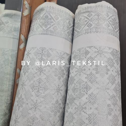 Jual Best Seller Kain Songket Semi Palembang Putih Kombinasi Silver ...