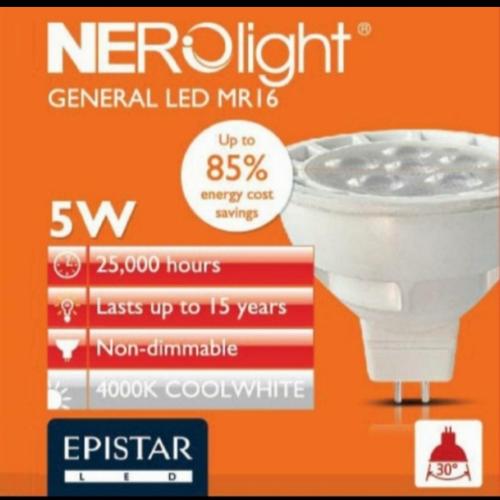 Jual LAMPU MR16 5 WATT 12V GENERAL NERO LED MR16 HALOGEN 12 VOLT 5W ...
