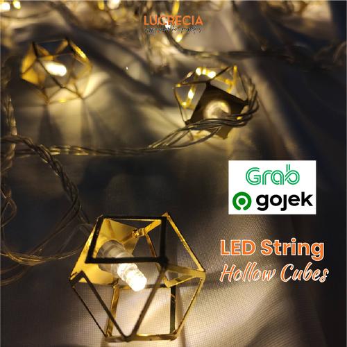 Jual LED String Hollow Cubes - lampu hias table dekorasi wedding ...