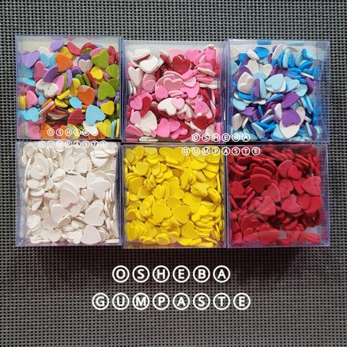 Jual osheba gumpaste sprinkle heart / hati - pink mix - Kota Surabaya ...