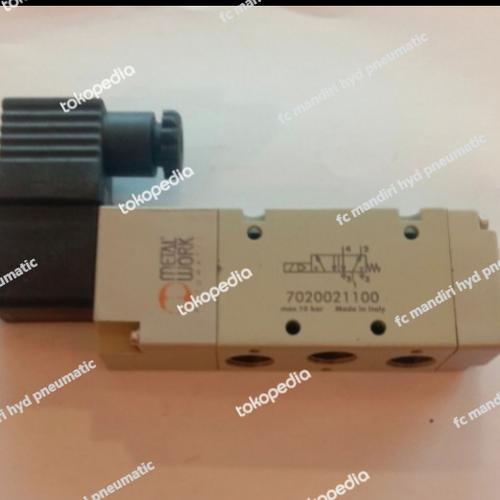 Jual VALVE METAL WORK 5/2 7020021100 1/4 INCH AC 220/ DC 24v MADE IN ...
