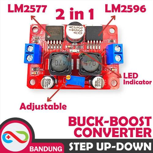 Jual LM2596 LM2577 STEP UP & STEP DOWN DC BUCK-BOOST CONVERTER ...