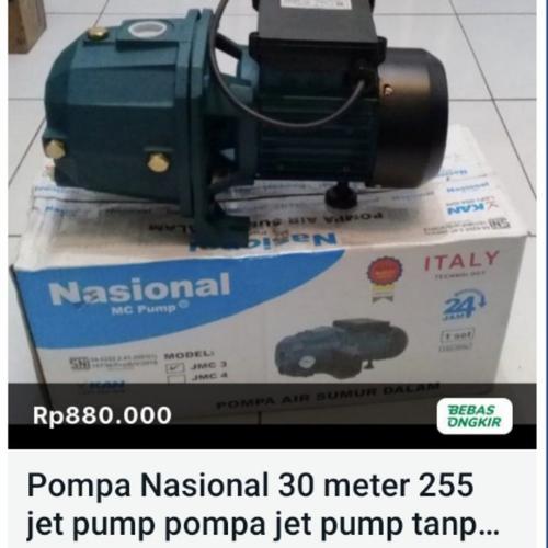 Jual pompa nasional jet pam 255 - Kab. Karanganyar - kamalabadi | Tokopedia