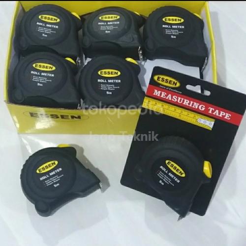 Jual Meteran Magnet Anti Pecah 5 Meter Essen / Roll Meter ESSEN 5m 5 M ...