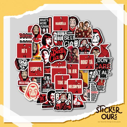 Jual STICKER PACK MONEY HEIST | STIKER TUMBLER LAPTOP | STIKER KOPER ...