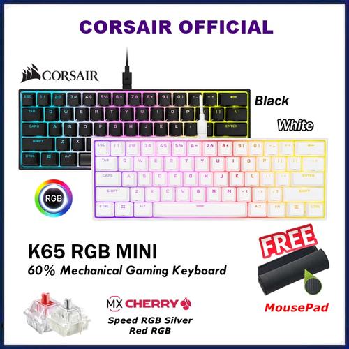Jual Corsair K65 RGB MINI 60% Mechanical Gaming Keyboard K 65 - White ...