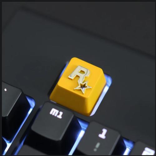 Jual 3D Metal Keycap Rockstar Logo Gaming/Mechanical Keyboards ...