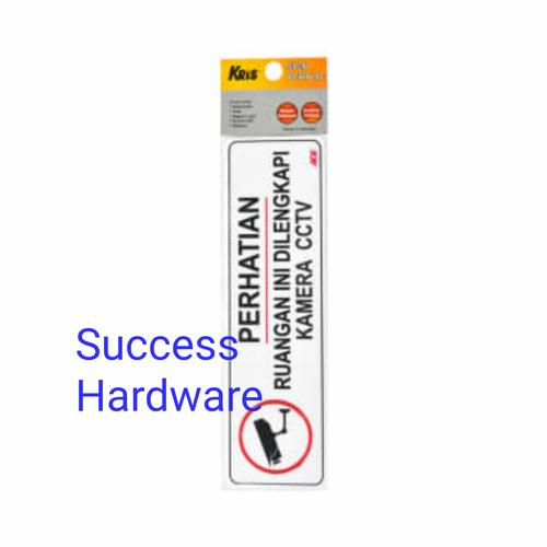 Jual KRIS SIGN STICKER ANODIZED AKRILIK STIKER RUANGAN DILENGKAPI CCTV ...