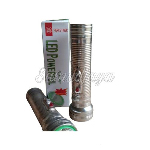 Jual senter led/ senter retro jadul /senter stainless pakai baterai ...