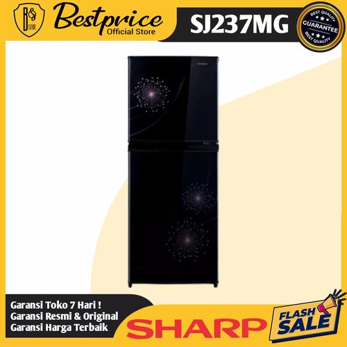 Promo KULKAS 2 PINTU SHARP SJ-237MG SJ 237MG LOW 130 WATT TEMPERED ...
