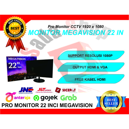 Jual Monitor LED MEGAVISION 22 Inch UL-LED22A-2K HDMI VGA 1080P ...