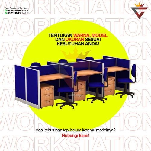 Jual Partisi Meja Kantor Staff / Kubikal Cubicle Sekat Workstation 6 ...