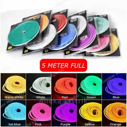Jual Lampu Neon Flex LED Selang 12V DC neonflex 12 volt sign 5M 5 Meter ...