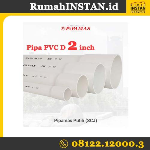 Jual Pipa PVC Putih PIPAMAS D 2 inch per-batang 4 meter - Kota Bandung ...