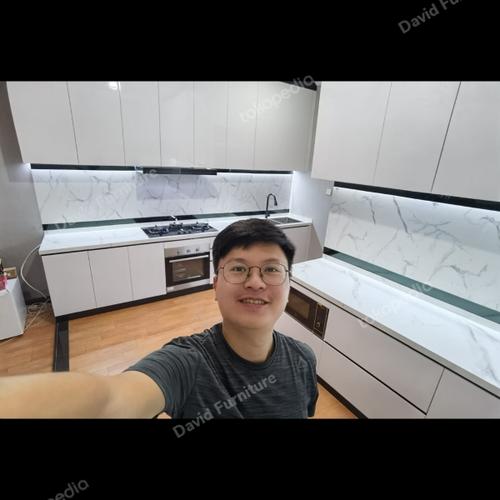 Jual kitchen set anti rayap HPL Aica bapak budi Tamini Residence DP4 ...