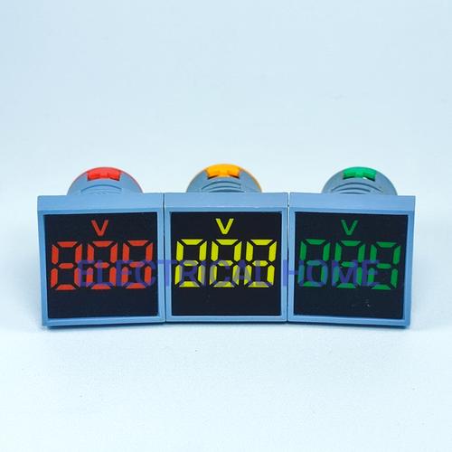 Jual Pilot Lamp LED with VOLT METER 22mm KOTAK - Merah - Kota Surabaya ...