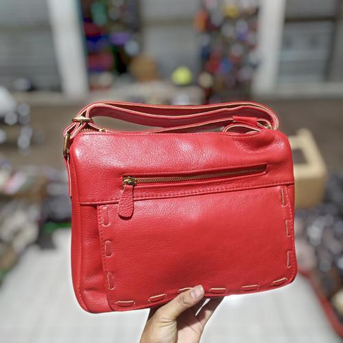 Jual Tas wanita KULIT ASLI GARUT size M warna Merah 100% ORIGINAL ...