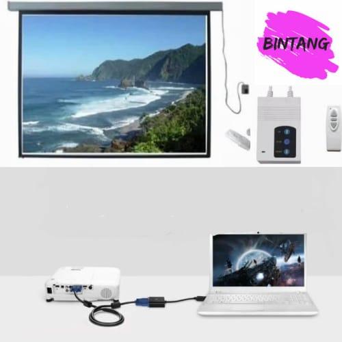 Jual Screen Projector Motorized 70" - Layar Proyektor Remot 70 ...