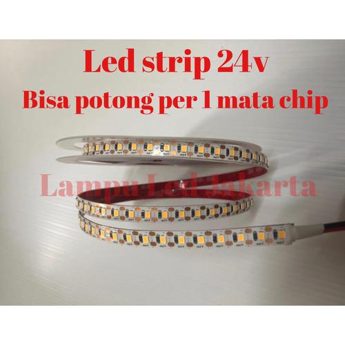 Jual Led strip smd 24v mata dempet. Led strip dc 24v bisa potong per 1 ...