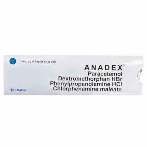 Jual anadex tablet tab obat batuk pilek interbat 10 kaplet 10's / strip ...