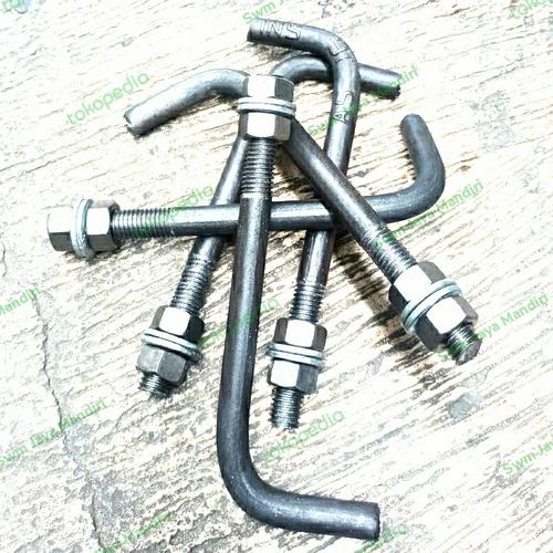 Jual angkur L beton | m12 X 25 cm | anchor besi beton L hitam - Jakarta ...