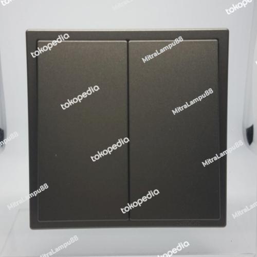 Jual Saklar Seri/Double SIMON I7 GREY/Abu abu Sakelar Inbow 2Gang Simon ...