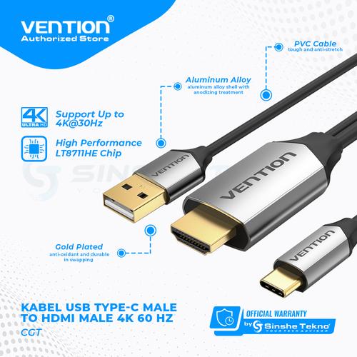 Jual Vention kabel USB C Type-C to HDMI Male Converter\ - Jakarta Barat - Vention Authorized ...