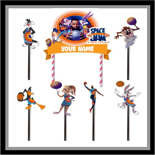 Jual CUSTOM NAMA HIASAN KUE ULANG TAHUN CAKE TOPPER SPACE JAM - Kota ...