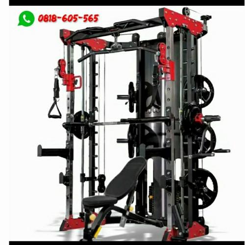 Jual Smith Machine Functional Trainer Weight Stack 2 tumpuk + LEG PRESS ...