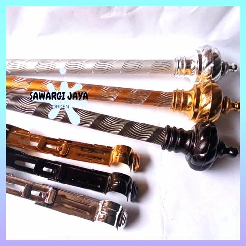 Jual Batang Gorden Bulat Tiang Besi Roller Gorden Rel Horden Full Set ...