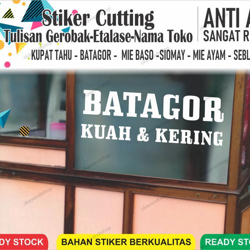 Jual Stiker Cutting Sticker Tulisan Gerobak Etalase Nama Toko Stiker ...
