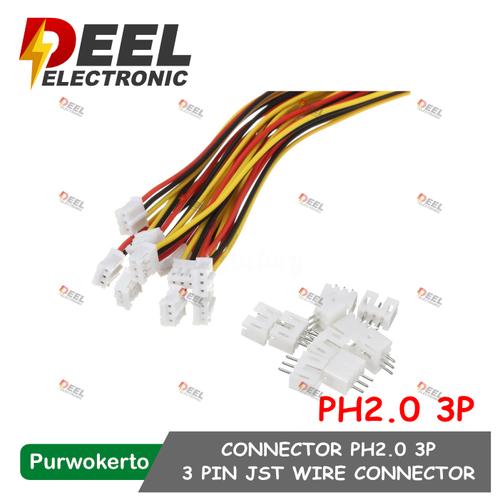 Jual CONNECTOR PH2.0 3PIN MALE FEMALE WITH CABLE PLUG WIRES CABLES ...