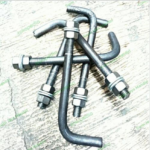 Jual angkur L beton | m16 X 80 cm | anchor besi beton L hitam - Jakarta ...