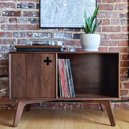 Jual Rak Vinyl / Rak piringan Hitam Kayu jati / Record Box Stand -19 ...