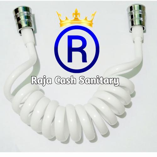 Jual Selang Jet Washer Spiral Putih / Selang Shower Cebok Spiral Putih ...