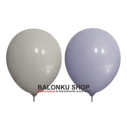 Jual Balon Latex Macaron / Balon Karet warna Pastel / Balon Macaron Abu ...