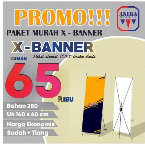 Jual X-Banner fiber hitam ukuran 60 cm x 160 cm - Bahan 340 - Kota ...