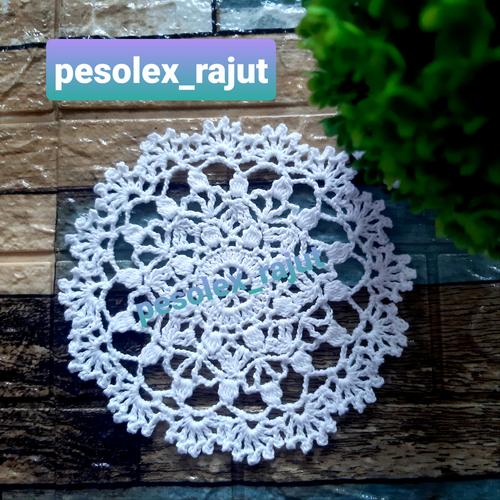 Jual taplak meja rajut bulat handmade - 16 - Putih - Kota Tangerang ...