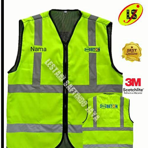 Jual SAFETY VEST WIKA BETON BAHAN TASLAN WATERPROOF FREE BORDIR ...
