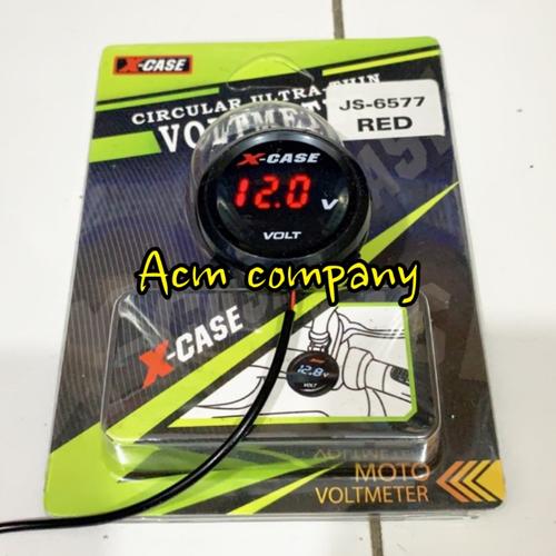 Jual Voltmeter Volt Meter Led Aki Model Koso Bulat 12V - Merah ...