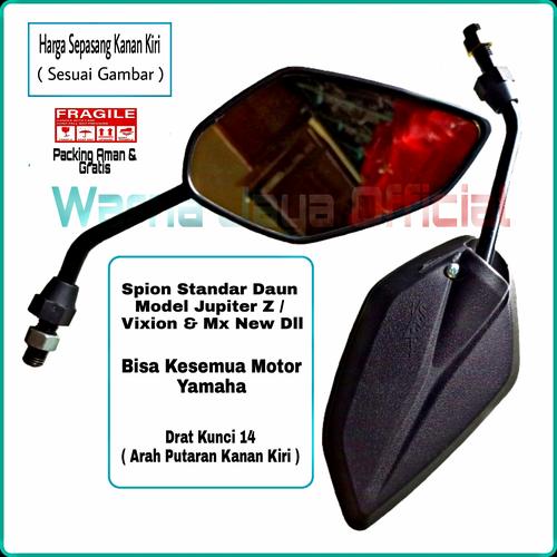 Jual Spion Motor Yamaha Tangkai Tiang Gagang Standar Hitam Drat / Mur ...