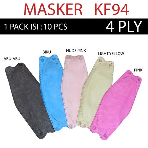 Jual MASKER KF94 korea warna pastel 4PLY isi 10pcs - KF94 PINK ...