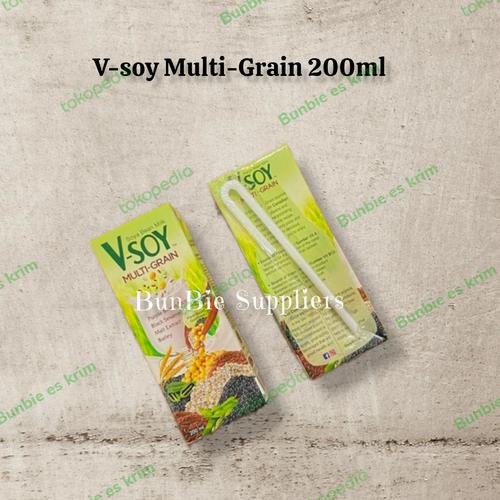 Jual V-Soy Multigrain 200ml / Vsoy Multi Grain Susu Kedelai Soya Milk ...
