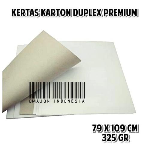 Jual Kertas Karton Duplex Plano / Karton Box Makanan Kue 325gr 79 x 109 ...