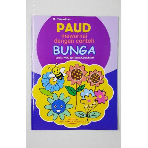 Jual Buku Mewarnai Dengan Contoh Tema Bunga Untuk Anak PAUD TK KJS ...