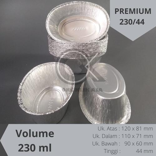 Jual Alumunium Foil Oval Ex 230 /Aluminium Foil 230/44 Premium 230ml No LID - Cup Oval 230/44 ...